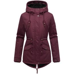 Marikoo Damen Winterjacke "Manolya"dunkelrot, Gr. XXXL, Oberstoff: 100% Baumwolle; Futter: 100% Polyester; Wattierung: 100% Polyester; &Auml;rmelfutter: