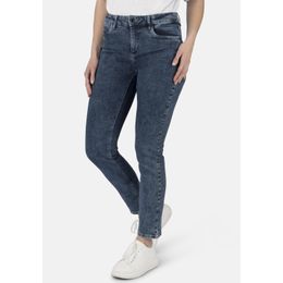 5-Pocket-Jeans STOOKER WOMEN "Zermatt Fashion Straight Fit", Damen, Gr. 44, L&auml;nge 28, blau (blau denim acid), Denim/Jeans, 98% Baumwolle, 2% Elasthan, straight fit lang, Jeans 5-Pocket-Jeans, Straight Fit Casual Acid Wash Denim Jeans f&uuml;r Damen