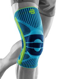 Kniebandage Bauerfeind "Knee Support", Damen, Gr. L, blau, Obermaterial: 57% Baumwolle, 41% Polyester, 2% Elasthan, Bandagen Kniebandage