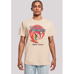 T-Shirt F4NT4STIC "The Beach Boys Surfer '83 Vintage", Herren, Gr. 5XL, beige (sand), Obermaterial: 100% Baumwolle, regular fit, Rundhals, ohne Bündchen, Shirts, Print