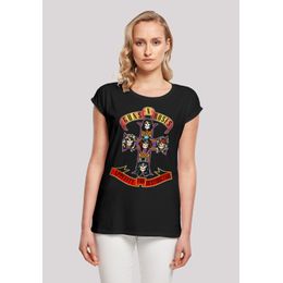 T-Shirt F4NT4STIC "Guns 'n' Roses Band Appetite For Destruction", Damen, Gr. 4XL, schwarz, Obermaterial: 100% Baumwolle, regular fit, Rundhals, ohne B&uuml;ndchen, Shirts T-Shirt, Print