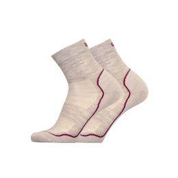 Socken UphillSport, Damen, Gr. 43-46, grau (grau, lila), 50% Polyamid, 48% Wolle, 2% Elasthan, unifarben, Socken Socken, ohne reibende N&auml;hte