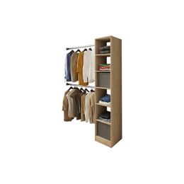 Möbel Kraft Kompaktgarderobe holzfarben Maße (cm): B: 38 H: 194 T: 40.0 » Möbel Kraft