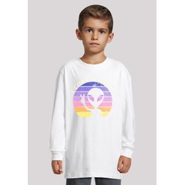 T-Shirt F4NT4STIC "Alien Peace Sunset", Jungen, Gr. 122/128, weiß, Obermaterial: 100% Baumwolle, Rundhals, ohne Bündchen, Shirts, Premium Qualität