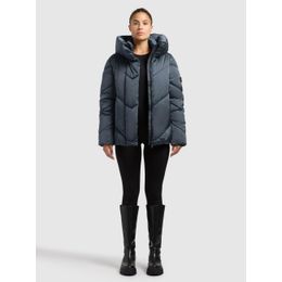 Steppjacke Khujo "OLSA2", Damen, Gr. L, dim blau, 100% Polyester, unifarben, eingesetzt elastischer Bund mit Windstopper, Jacken Steppjacke
