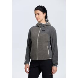 Outdoorjacke Icepeak "Icepeak Midlayer Bradgate", Damen, Gr. L, grau, 100% Polyester, Jacken Outdoorjacke