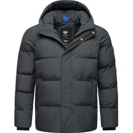 Steppjacke Ragwear "Walby", Herren, Gr. XXL (56), grau (dunkelgrau), Obermaterial: 100% Polyester, Futter: 100% Polyester, Wattierung: 100% Polyester, gerade hüftbedeckend, hoch geschlossener Ausschnitt, Ärmel ohne Ärmelschlitz Rippstrickbündchen, Jacken, Gesteppte Herren Outdoorjacke wasserdicht mit Kapuze