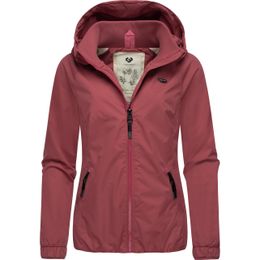Outdoorjacke Ragwear "Dizzie", Damen, Gr. XL (42), rosa, Au&szlig;enmaterial: 100% Polyester; Innenfutter: 100% Polyester, regular fit h&uuml;ftbedeckend, &Auml;rmel ohne &Auml;rmelschlitz Rippstrickb&uuml;ndchen, Jacken Outdoorjacke, Wasserdichte &Uuml;bergangsjacke mit gro&szlig;er Kapuze