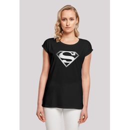 T-Shirt F4NT4STIC "DC Comics Superman Spot Logo", Damen, Gr. M, schwarz, Obermaterial: 100% Baumwolle, regular fit, Rundhals, ohne B&uuml;ndchen, Shirts T-Shirt, Damen,Premium Merch,Regular-Fit,Kurze &Auml;rmel,Bedruckt