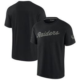 T-Shirt Fanatics "Fanatics T-Shirt Las Vegas Raiders Heritage SS Crew", Damen, Gr. L, schwarz, 100% Baumwolle, Shirts T-Shirt