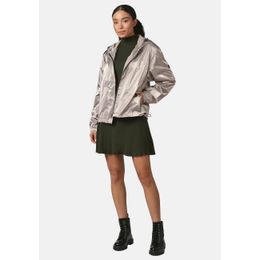 Blouson Ragwear "Cezanna Shine", Damen, Gr. S (36), grau (hellgrau), Obermaterial: 100% Nylon, Innenfutter: 100% Polyester, metallic, oversize h&uuml;ftlang, hoch geschlossener Ausschnitt, &Auml;rmel ohne &Auml;rmelschlitz elastischer Bund mit Gummizug, Jacken Blouson, Gl&auml;nzende Damen Jacke mit reflektierendem Metallic-Material