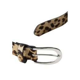 Lederg&uuml;rtel Street One, Damen, Gr. 100, beige (soft sand), Stoff, 100% Leder, animal-print, G&uuml;rtel Lederg&uuml;rtel, Echtleder