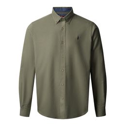 Langarmhemd MCS "MCS Shirt Tom", Herren, Gr. L, Normalgr&ouml;&szlig;en, beetle, Obermaterial: 60% Baumwolle, 40% Polyester, Hemden