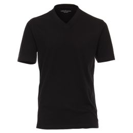 T-Shirt Casamoda "Casamoda T-Shirt Doppelpack uni", Herren, Gr. L, schwarz, 100% Baumwolle, Shirts