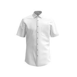 Businesshemd Seidensticker "Regular", Herren, Gr. XL (44), normale &Auml;rmell&auml;ngen, wei&szlig;, 100% Baumwolle, unifarben, regular fit, gerader Abschluss, Hemden, Regular Kurzarm Kentkragen Uni