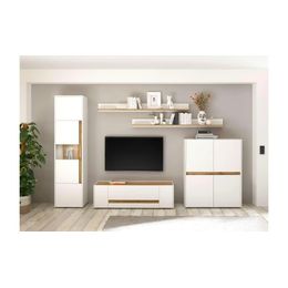 M&ouml;bel Kraft Wohnwand wei&szlig; Ma&szlig;e (cm): B: 350 H: 197 T: 45.0 &raquo; M&ouml;bel Kraft