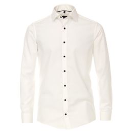 Businesshemd Venti "Venti Businesshemd uni", Herren, Gr. 37, Normalgr&ouml;&szlig;en, wei&szlig; (ivory), 100% Baumwolle, unifarben, schmal, Hemden