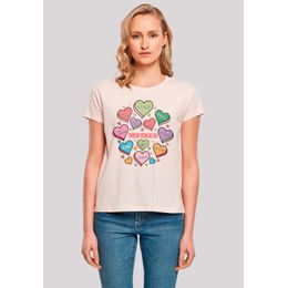 T-Shirt F4NT4STIC "Muttertag Mama Herzen", Damen, Gr. L, pink, Obermaterial: 100% Baumwolle, oversize, Rundhals, ohne B&uuml;ndchen, Shirts T-Shirt, Premium Qualit&auml;t