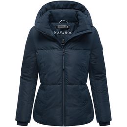 Winterjacke Navahoo "Fl&uuml;sterfee 14", Damen, Gr. XXXL(46), blau (navy), Obermaterial: 100% Polyester; Innenfutter: 100% Polyester; Wattierung: 100% Polyester; &Auml;rmelfutter: 100% Polyester, gerade h&uuml;ftlang, hoch geschlossener Ausschnitt, &Auml;rmel ohne &Auml;rmelschlitz Rippstrickb&uuml;ndchen, Jacken Winterjacke, Winter Steppjacke mit Kapuze