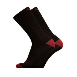 Socken UphillSport "POSIO 2er Pack", Damen, Gr. 35-38, schwarz (schwarz, rot), 48% Wolle, 31% Polyamid, 20% Polypropylen, 1% Elasthan, mehrfarbig, Socken Socken, mit atmungsaktiver Funktion