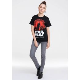 T-Shirt logoshirt "Star Wars - Rogue One", Damen, Gr. M, bunt (schwarz, mehrfarbig), 100% Baumwolle, bedruckt, normal, Rundhals, Shirts T-Shirt, mit Rogue One-Print