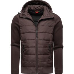 Steppjacke Ragwear "Hallmar Hood", Herren, Gr. M (50), braun (dunkelbraun), Obermaterial: 100% Polyester; Obermaterial &Auml;rmel: 100% Polyester; Innenfutter: 100% Polyester; Wattierung: 100% Polyester, gerade h&uuml;ftbedeckend, hoch geschlossener Ausschnitt, &Auml;rmel ohne &Auml;rmelschlitz Rippb&uuml;ndchen, Jacken Steppjacke, Coole Herren &Uuml;bergangsjacke mit weichen &Auml;rmeln und Kapuze