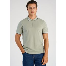 Poloshirt LINDBERGH "LINDBERGH Poloshirt", Herren, Gr. L, sage grün, Obermaterial: 100% Baumwolle, lässig geschnitten, Shirts