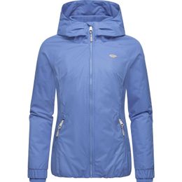 Winterjacke Ragwear "Dizzie Warm", Damen, Gr. 6XL (52), blau, Obermaterial: 100% Polyester, Innenfutter: 100% Polyester, Wattierung: 100% Polyester, Basic, figurumspielend hüftbedeckend, Ärmel ohne Ärmelschlitz Rippbündchen mit Gummizug, Jacken Winterjacke, Wasserdichte Damen Jacke mit Kapuze