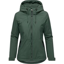 Winterjacke Ragwear "Bevin Warm YOUMODO", Damen, Gr. XXL (44), tannengr&uuml;n, Obermaterial: 100% Polyester. Innenfutter: 100% Polyester. Wattierung: 100% Polyester, tailliert h&uuml;ftbedeckend, hoch geschlossener Ausschnitt, verstellbar elastischer Bund mit Druckkn&ouml;pfen,verstellbar, Jacken Winterjacke, Wasserdichte Damen Jacke f&uuml;r den Winter