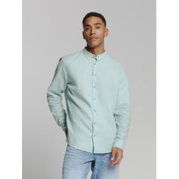 Langarmhemd NO EXCESS "NO EXCESS Leinenhemd", Herren, Gr. L, Normalgr&ouml;&szlig;en, blau (pastellblau), 55% Leinen, 45% Baumwolle, regular fit, Hemden
