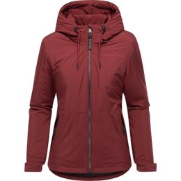 Winterjacke Ragwear "Bevin Warm YOUMODO", Damen, Gr. 6XL (52), weinrot, Obermaterial: 100% Polyester; Innenfutter: 100% Polyester; Wattierung: 100% Polyester, tailliert h&uuml;ftbedeckend, hoch geschlossener Ausschnitt, verstellbar elastischer Bund mit Druckkn&ouml;pfen,verstellbar, Jacken Winterjacke, Wasserdichte Damen Jacke f&uuml;r den Winter, Topseller