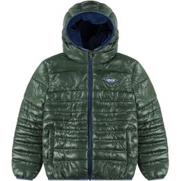 Steppjacke LEVI'S KIDS "SHERPA LINED MDWT PUFFER JACKET", Jungen, Gr. 6 (116), grün (eden), Obermaterial: 100% Polyester, unifarben, bequem hüftbedeckend, Rundhals, Bündchen, Jacken, for Boys mit Kapuze