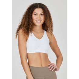 ENDURANCE ATHLECIA Sport-BH ATHLECIA "Fog", Damen, Gr. L, wei&szlig;, 75% Nylon, 25% Elasthan, unifarben, BHs Sport-BH, mit komprimierender Athlux-Technologie