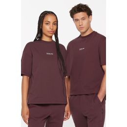 Rundhalsshirt Harlem Soul, Damen, Gr. L, rot (cranberry juice), Single Jersey, Material: 100% Baumwolle, bedruckt, oversize normal, Rundhals, eingesetzt gerader Abschluss, Shirts Rundhalsshirt, aus Baumwolle