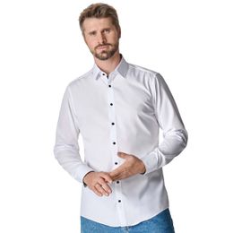 Businesshemd Venti "Venti Businesshemd uni", Herren, Gr. 37, Normalgr&ouml;&szlig;en, wei&szlig; (schneewei&szlig;), 100% Baumwolle, unifarben, schmal, Hemden