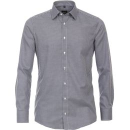 Businesshemd Venti "Venti Businesshemd kariert", Herren, Gr. 37, Normalgr&ouml;&szlig;en, blau (mittelblau), 100% Baumwolle, kariert, schmal, Hemden