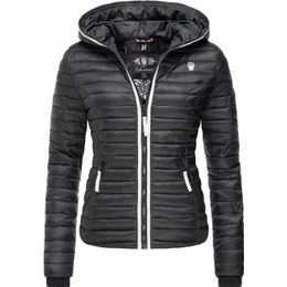 Steppjacke Navahoo "Kimuk Prc", Damen, Gr. S (36), schwarz, Oberstoff: 100% Nylon, Futter: 100% Polyester, Wattierung: 100% Polyester, Ärmelfutter: 100% Polyester, figurbetont hüftlang, Ärmel ohne Ärmelschlitz Rippstrickbündchen kontrastfarben, Jacken, leichte Übergangsjacke mit Kapuze
