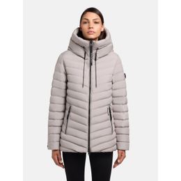 Steppjacke Khujo "Pace-YM", Damen, Gr. S (36), grau, Obermaterial: 100% Polyester; Innenfutter: 100% Nylon; Wattierung: 100% Polyester, tailliert hüftbedeckend, hoch geschlossener Ausschnitt, Ärmel ohne Ärmelschlitz normaler Saum, Jacken Steppjacke, Warme gesteppte Winterjacke mit Kapuze