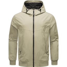 Outdoorjacke Ragwear "Tyller", Herren, Gr. M (50), gr&uuml;n (helloliv), Material: 74% Baumwolle, 26% Nylon; Innenfutter: 100% Polyester, l&auml;ssig geschnitten h&uuml;ftlang, hoch geschlossener Ausschnitt, &Auml;rmel ohne &Auml;rmelschlitz Rippb&uuml;ndchen, Jacken Outdoorjacke, Leichte &Uuml;bergangsjacke mit Kapuze