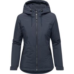 Winterjacke Ragwear "Bevin Warm YOUMODO", Damen, Gr. 4XL (48), navy, Obermaterial: 100% Polyester; Innenfutter: 100% Polyester; Wattierung: 100% Polyester, tailliert h&uuml;ftbedeckend, hoch geschlossener Ausschnitt, verstellbar elastischer Bund mit Druckkn&ouml;pfen,verstellbar, Jacken Winterjacke, Wasserdichte Damen Jacke f&uuml;r den Winter, Topseller