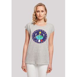 T-Shirt F4NT4STIC "NASA Classic Globe Astronauts", Damen, Gr. XL, grau (erdgrau), Obermaterial: 100% Baumwolle, regular fit, Rundhals, ohne B&uuml;ndchen, Shirts T-Shirt, Print