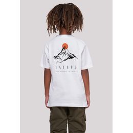 T-Shirt F4NT4STIC "Escape Discover the World Mountain", Mädchen, Gr. 122/128, weiß, Obermaterial: 100% Baumwolle, regular fit, Rundhals, ohne Bündchen, Shirts T-Shirt, Premium Qualität, ESCAPE Collection