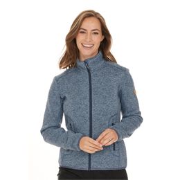 Fleecejacke WHISTLER "SAMANI", Damen, Gr. 46, blau (hellblau), 100% Polyester, meliert, normal, hoch geschlossener Ausschnitt, Jacken Fleecejacke, aus schnell trocknendem Funktionsmaterial