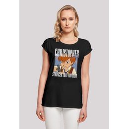 T-Shirt F4NT4STIC "Disney Winnie Puuh Der B&auml;r Christopher Robin", Damen, Gr. 4XL, schwarz, Obermaterial: 100% Baumwolle, regular fit, Rundhals, ohne B&uuml;ndchen, Shirts T-Shirt, Print