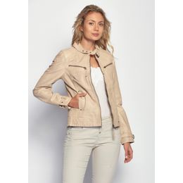 Lederjacke Maze "31Ryana", Damen, Gr. S, beige, Obermaterial: 100% Lammleder; Futter: 100% Baumwolle; &Auml;rmelfutter: 100% Polyester, Jacken