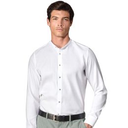 Businesshemd Venti "Venti Businesshemd uni", Herren, Gr. 41, Normalgr&ouml;&szlig;en, wei&szlig; (wei&szlig;grau), 100% Baumwolle, unifarben, schmal, Hemden