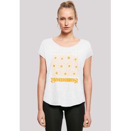 T-Shirt F4NT4STIC "Sommer Sonnenblume", Damen, Gr. 4XL, wei&szlig;, Obermaterial: 100% Baumwolle, regular fit, Rundhals, ohne B&uuml;ndchen, Shirts T-Shirt, Print