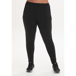 Sweathose Q BY ENDURANCE "Cinmarie", Damen, Gr. 44, EURO-Größen, schwarz, 51% Polyester, 44% Modal, 5% Elasthan, unifarben, Hosen, mit praktischen Seitentaschen