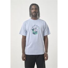 T-Shirt Cleptomanicx "Classic Tee Surprise", Damen, Gr. M, blau (hellblau), 100% Baumwolle, bedruckt, normal, Rundhals, Shirts T-Shirt, Locker geschnitten