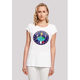 T-Shirt F4NT4STIC "NASA Classic Globe Astronauts", Damen, Gr. 4XL, wei&szlig;, Obermaterial: 100% Baumwolle, regular fit, Rundhals, ohne B&uuml;ndchen, Shirts T-Shirt, Print